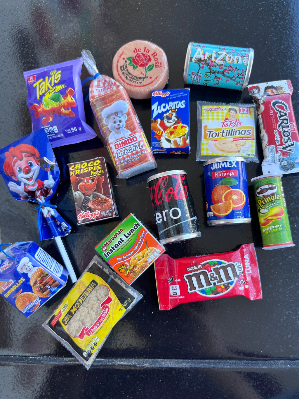 Mini Mexican food dishes, 10 pack, tacos, pan dulce, fruit, tamales, d